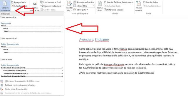 ¿Cómo hacer un índice automático en Word? | ECONOMIA | GESTIÓN
